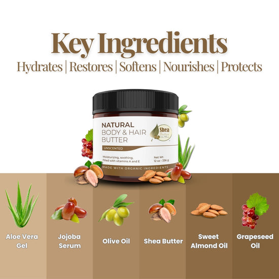 Unscented Natural Body & Hair Butter – Shea Butter Like Whoa